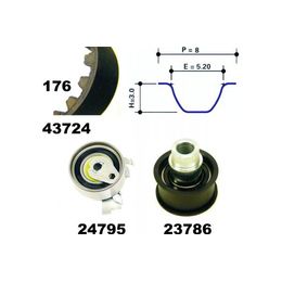 MAPCO Zahnriemensatz 23724 f&uuml;r Opel GM DAEWOO Vaughall