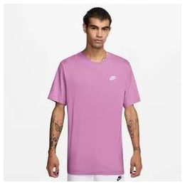 T-Shirt Nike SPORTSWEAR "M NSW CLUB TEE", Herren, Gr. 3XL, lt magenta, Jersey, Obermaterial: 100% Baumwolle, regular fit normal, Rundhals, Shirts T-Shirt, Regular Fit, Kurzarm, Rundhalsausschnitt