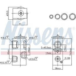 NISSENS Expansionsventil, Klimaanlage 999457 f&uuml;r RENAULT