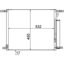 Mahle Kondensator, Klimaanlage ac707000s f&uuml;r PONTIAC