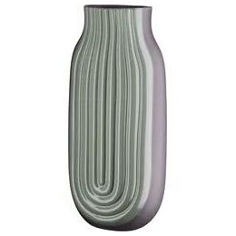 Tischvase Gilde "Vase Curve", gr&uuml;n, B:17cm H:37cm T:12cm, Keramik, Vasen