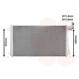 Van Wezel Kondensator, Klimaanlage 58015703 f&uuml;r VW