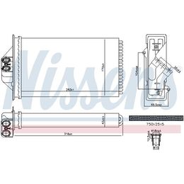 NISSENS W&auml;rmetauscher, Innenraumheizung 707293 f&uuml;r Chrysler