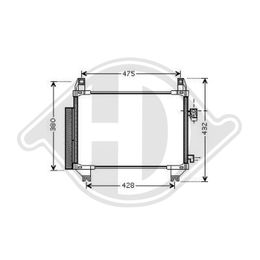 DIEDERICHS Kondensator, Klimaanlage dcc1818 f&uuml;r TOYOTA