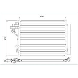 Valeo Kondensator, Klimaanlage 822629 f&uuml;r HYUNDAI