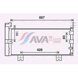 AVA QUALITY COOLING Kondensator, Klimaanlage to5728d f&uuml;r LEXUS