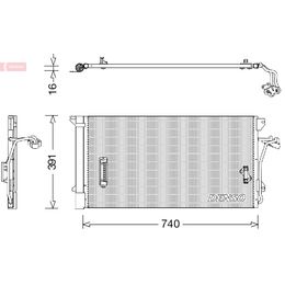 DENSO Kondensator, Klimaanlage dcn02027 f&uuml;r PORSCHE VW VAG