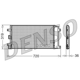 DENSO Kondensator, Klimaanlage dcn09042 f&uuml;r Fiat