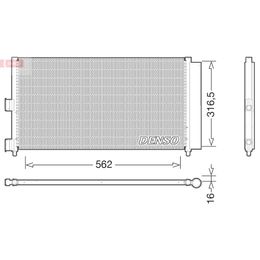 DENSO Kondensator, Klimaanlage dcn09072 f&uuml;r LANCIA