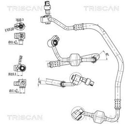 TRISCAN Hochdruck-/Niederdruckleitung, Klimaanlage 901016036 f&uuml;r FORD
