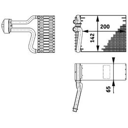 Mahle Verdampfer, Klimaanlage ae66000p hinten f&uuml;r MERCEDES-BENZ