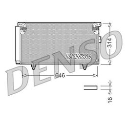 DENSO Kondensator, Klimaanlage dcn36001 f&uuml;r Subaru