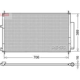 DENSO Kondensator, Klimaanlage dcn40024 f&uuml;r HONDA