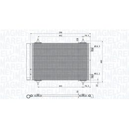 MAGNETI MARELLI Kondensator, Klimaanlage 350203710000 f&uuml;r ALFAROME/Fiat/LANCI Citro&euml;n/Peugeot