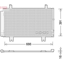DENSO Kondensator, Klimaanlage dcn51013 f&uuml;r TOYOTA