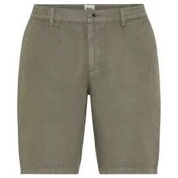 Bermudas Brax "Style BALU", Herren, Gr. 46, Normalgr&ouml;&szlig;en, moosgr&uuml;n, Web, 100% Leinen, Hosen Bermudas