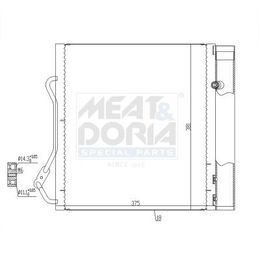 MEAT & DORIA MEAT & DORIA Kondensator, Klimaanlage 991049 f&uuml;r Mercedes