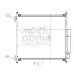MEAT & DORIA MEAT & DORIA Kondensator, Klimaanlage 991271 f&uuml;r LAND ROVER