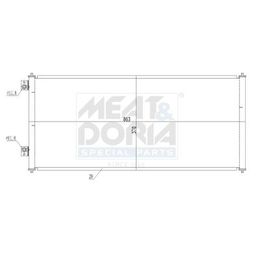 MEAT & DORIA MEAT & DORIA Kondensator, Klimaanlage 991150 f&uuml;r Ford