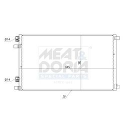 MEAT & DORIA MEAT & DORIA Kondensator, Klimaanlage 991030 f&uuml;r RENAULT
