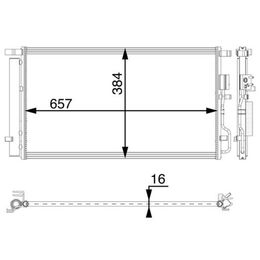 Mahle Kondensator, Klimaanlage ac63000p f&uuml;r KIA