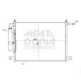 MEAT & DORIA MEAT & DORIA Kondensator, Klimaanlage 991270 f&uuml;r GM Opel