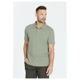 Poloshirt NOU "Harrold V2", Herren, Gr. 4XL, limette, grau, 96% Baumwolle, 4% Elasthan, unifarben, normal, V-Ausschnitt, Shirts, Schmucklos