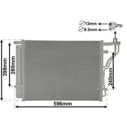 Van Wezel Kondensator, Klimaanlage 83015701 f&uuml;r KIA