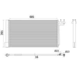Mahle Kondensator, Klimaanlage ac941000p f&uuml;r Ford (CHANGAN)