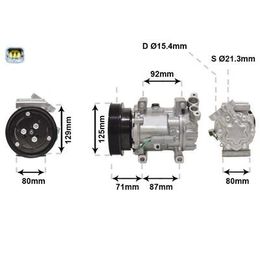 Van Wezel Kompressor, Klimaanlage 4300k401 f&uuml;r MERCEDES-BENZ RENAULT
