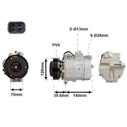 Van Wezel Kompressor, Klimaanlage 4700k065 f&uuml;r SAAB