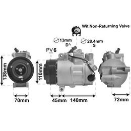 Van Wezel Kompressor, Klimaanlage 3000k568 f&uuml;r Mercedes