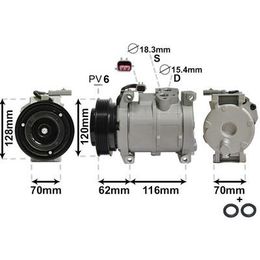 Van Wezel Kompressor, Klimaanlage 0700k109 f&uuml;r Chrysler