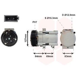 Van Wezel Kompressor, Klimaanlage 1800k167 f&uuml;r Ford