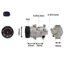 Van Wezel Kompressor, Klimaanlage 5300k581 f&uuml;r TOYOTA