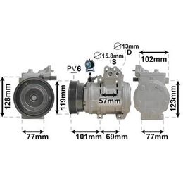 Van Wezel Kompressor, Klimaanlage 8300k146 f&uuml;r KIA