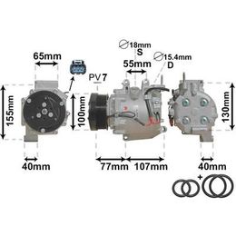 Van Wezel Kompressor, Klimaanlage 2500k232 f&uuml;r HONDA