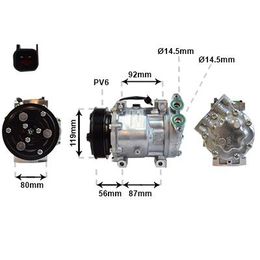 Van Wezel Kompressor, Klimaanlage 1800k431 f&uuml;r Ford MAZDA