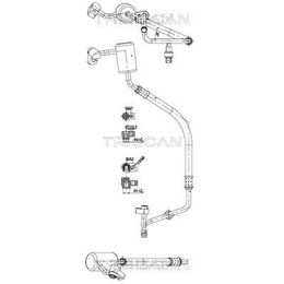 TRISCAN Hochdruck-/Niederdruckleitung, Klimaanlage 901016051 hinten f&uuml;r FORD