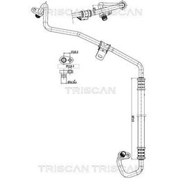 TRISCAN Hochdruck-/Niederdruckleitung, Klimaanlage 901028021 f&uuml;r DS