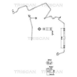 TRISCAN Hochdruck-/Niederdruckleitung, Klimaanlage 901029019 f&uuml;r AUDI