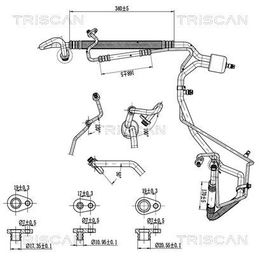 TRISCAN Hochdruck-/Niederdruckleitung, Klimaanlage 901028050 f&uuml;r CITRO&Euml;N