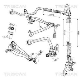 TRISCAN Hochdruck-/Niederdruckleitung, Klimaanlage 901016058 f&uuml;r FORD