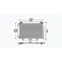 MAGNETI MARELLI Kondensator, Klimaanlage 350203736000 f&uuml;r TOYOTA