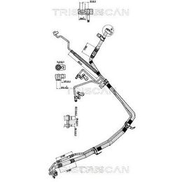 TRISCAN Hochdruck-/Niederdruckleitung, Klimaanlage 901016055 f&uuml;r FORD