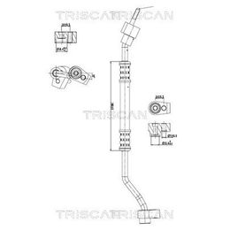 TRISCAN Hochdruck-/Niederdruckleitung, Klimaanlage 901016062 vorne f&uuml;r FORD