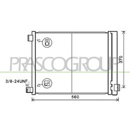 PRASCO Kondensator, Klimaanlage ds014c001 f&uuml;r NISSAN