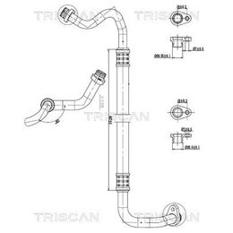 TRISCAN Hochdruck-/Niederdruckleitung, Klimaanlage 901028070 f&uuml;r PEUGEOT