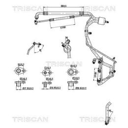 TRISCAN Hochdruck-/Niederdruckleitung, Klimaanlage 901028101 f&uuml;r PEUGEOT