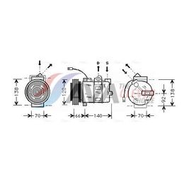 AVA QUALITY COOLING Kompressor, Klimaanlage aiak150 f&uuml;r VW Skoda